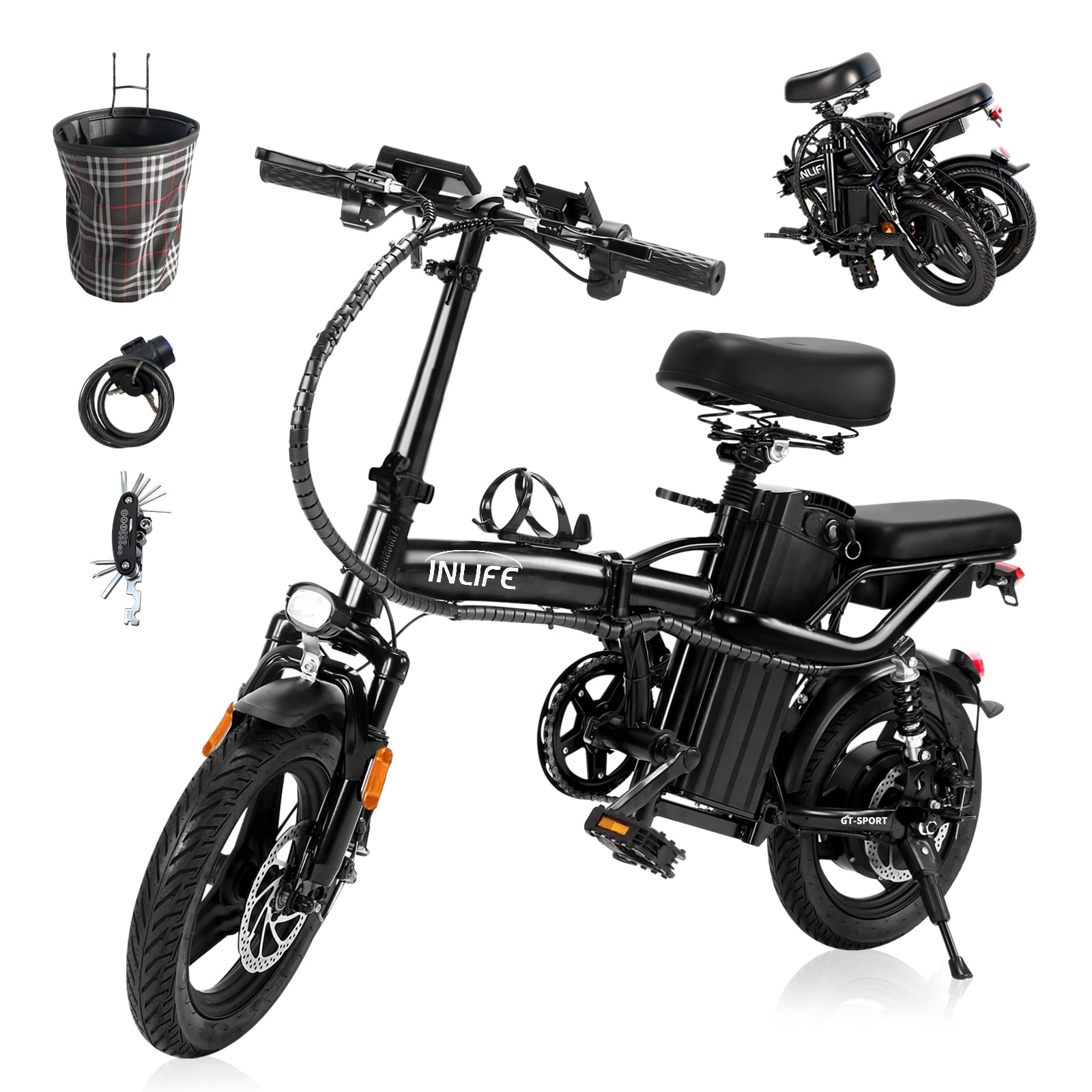 Click here for Inlife 14 Folding Electric Bike 15ah Battery Ebike... prices