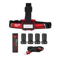 Milwaukee LED USB Rechargeable Low-Profile Hard Hat Headlamp, 600 ...