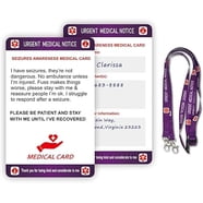 Medical ID Information In Case of Emergency Folded Wallet Card 10pk 2x3 ...