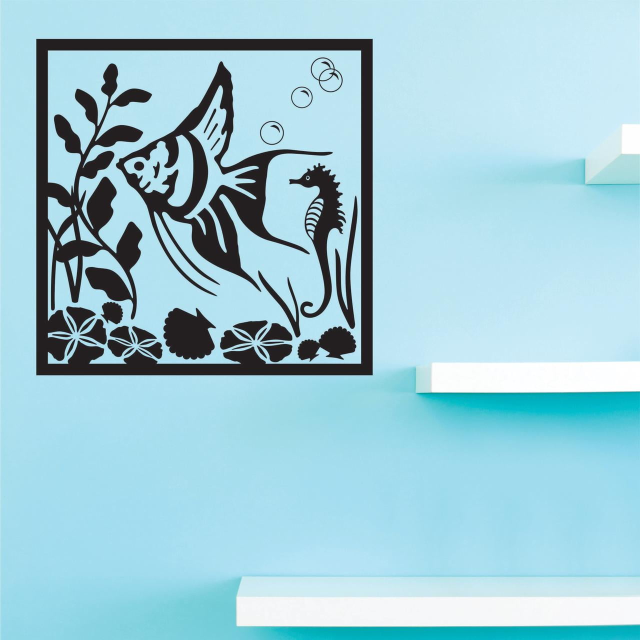 Custom Decals Rainbow Fish Wall Art Size: 12 Inches x 12 Inches Color ...