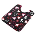 BZSMCE Red Heart-shaped Leopard Print Pattern Pattern 2-Piece Non-Slip ...