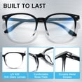 ROCK TAKIN Large Frame Blue Light Blocking Glasses 2-Pack - Trendy ...