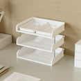 3 Tier Plastic Storage Rack For Office Supplies A4 Files Books With 2 ...