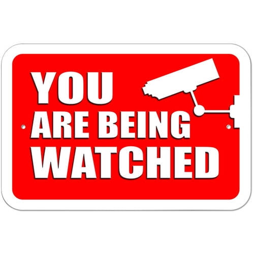 You Are Being Watched Video Surveillance Sign - Walmart.com
