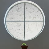 Autotech Park Precut Elegant Flower Circle Window Film Shade, Self ...