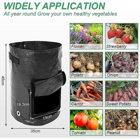 Potato Sack Planting Sack Potato Planting Bag Planting Pot With Window ...
