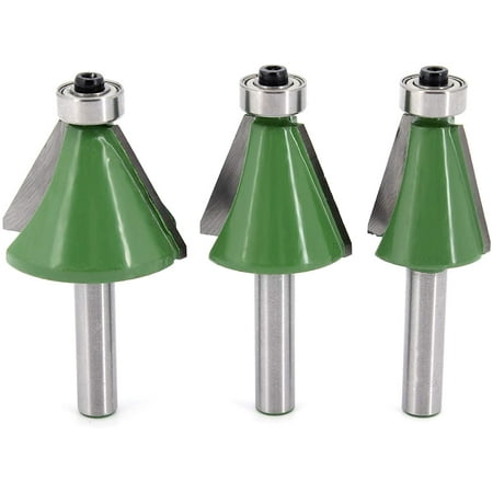 HUSERYT 3Pcs 8mm Shank Countersink and Chamfer Cutter, 15 Degree 22.5 ...