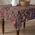 Botanical Birds Table Cloth Waterproof Tablecloths, Art Abstract Leaves ...