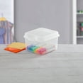 Sterilite Clear Plastic Flip Top Latching Storage Box Container w/ Lid ...