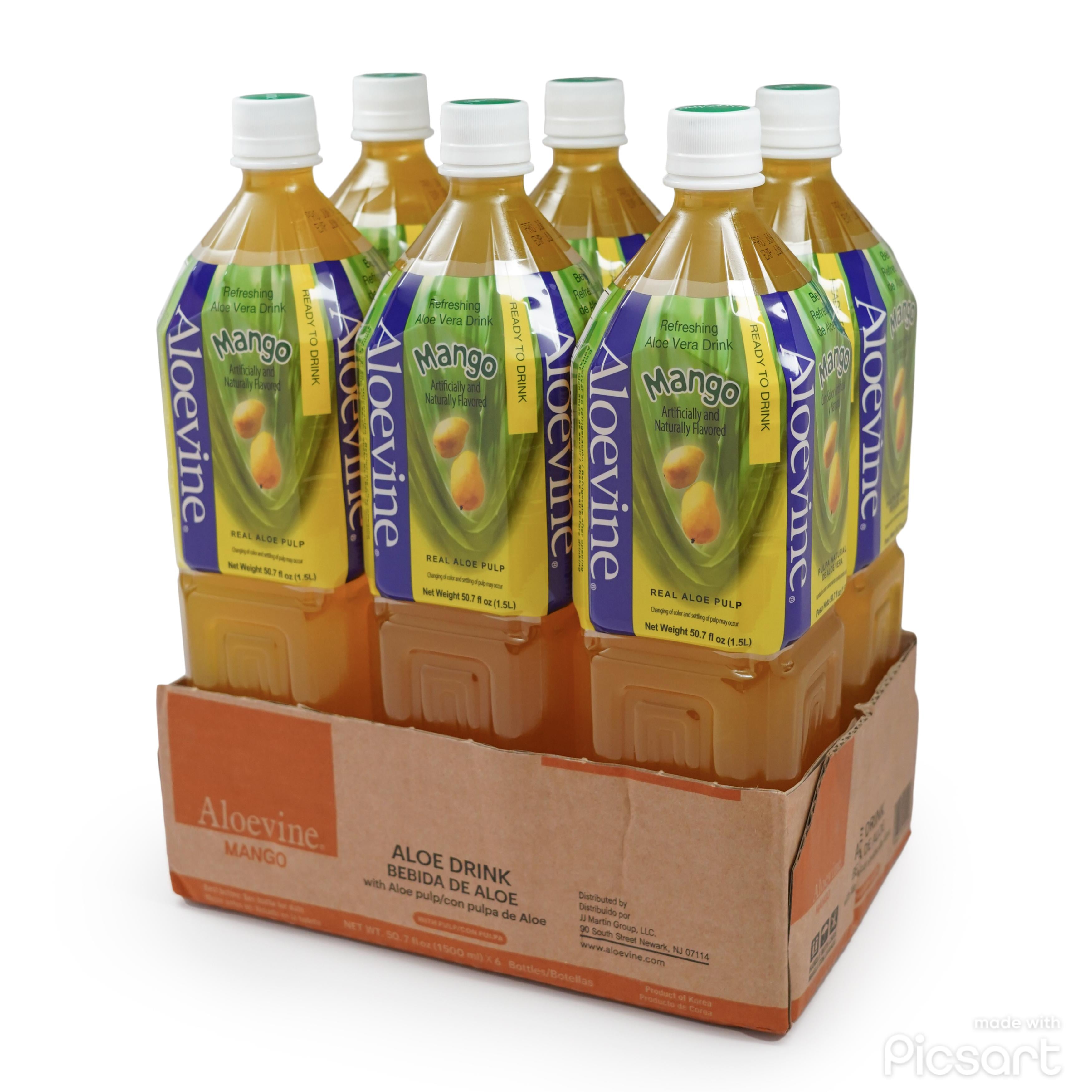 Aloevine Aloe Vera Drink, Mango Flavor (50.7 fl oz, 6 pack) - Walmart.com