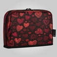 8.3"x5.9" Large-Capacity Multi-Pocket Vertical Pencil Case Layered Red ...
