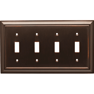 Franklin Brass Rounded Corner Quad Switch Wall Plate, Available in ...