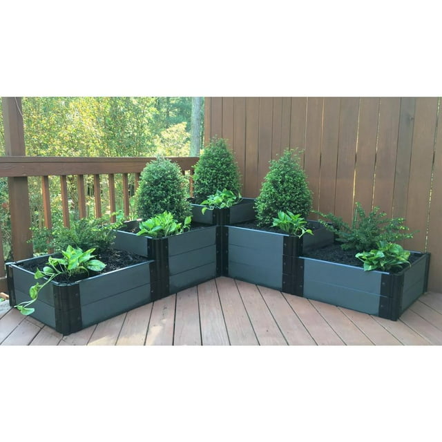 Frame It All TOOL-FREE WEATHERED WOOD 'YOSEMITE FALLS' 6' X 6' X 16.5 ...