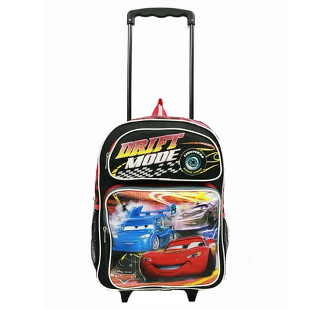 Large Rolling Backpack - Disney - Cars 2 - Drift Mode Black New School ...