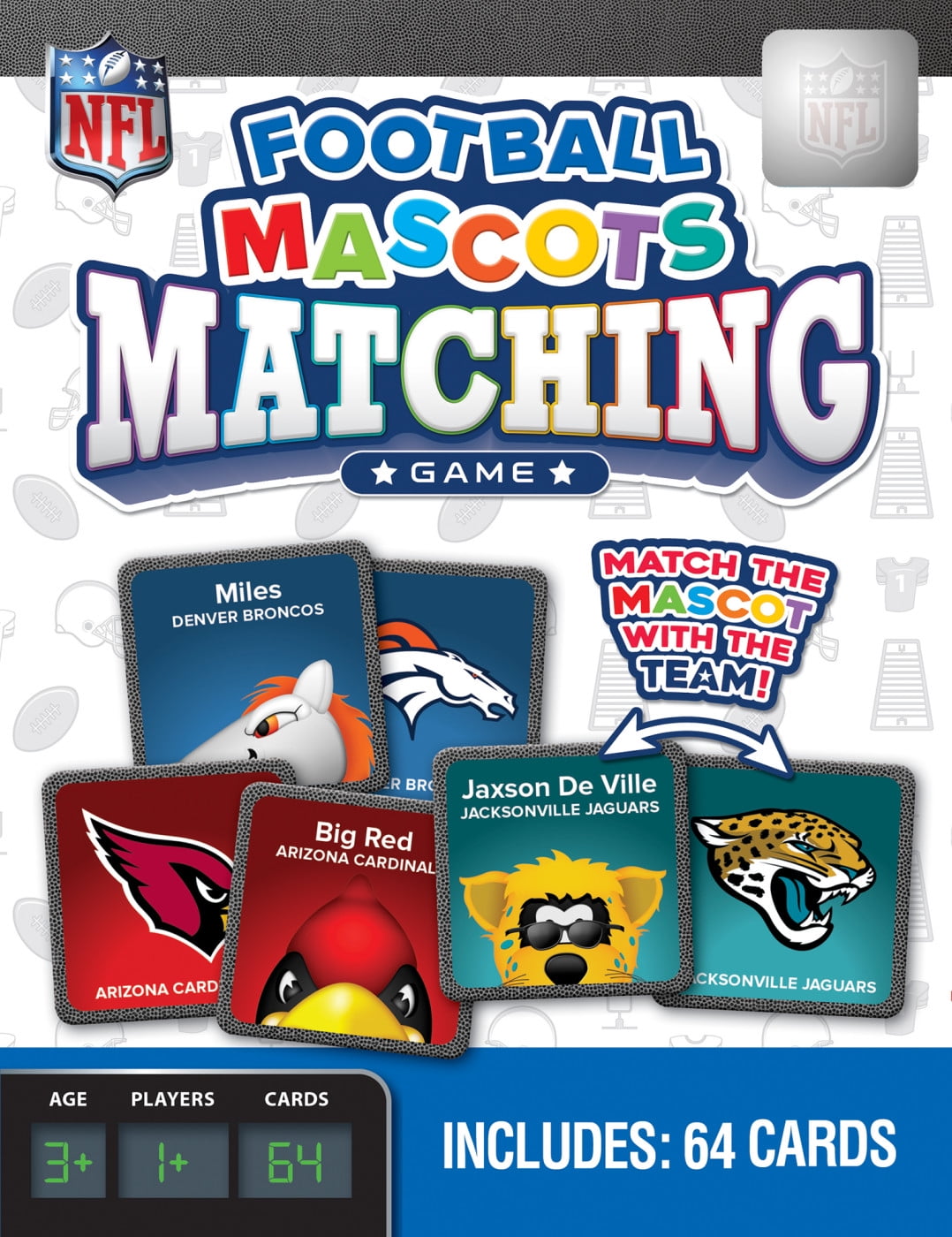 MasterPieces Sports Games - NFL Mascots Matching Game for Kids and ...