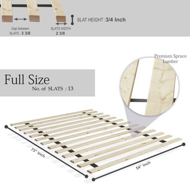 Zinus Deepak Easy Assembly Wood Slat 1.6" Bunkie Board, Twin - Walmart.com