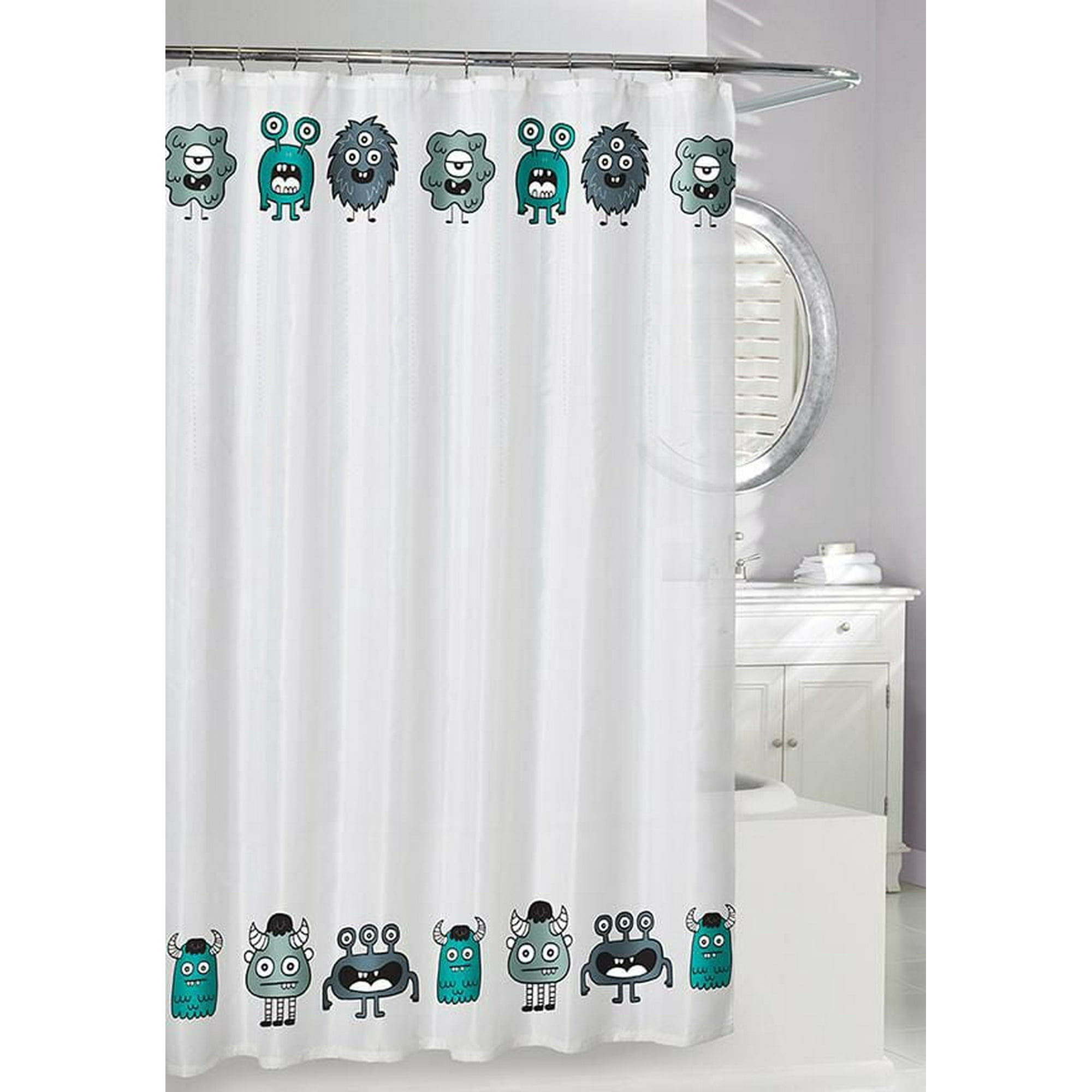 Click here for Moda Tiny Monsters Peva Shower Curtain 71 Inch prices