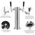 Kegerator Tower Kit, Dual Tap Kegerator Tower Beer Tap Tower 3’’ Flange ...