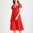 AHTJRT Striped Nightgowns for Women Summer Elegant Short Sleeve V Neck ...