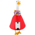 Christmas Santa Porch Goose Outfit, Festive Red Cape with Multicolor ...