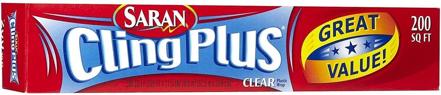 Saran Wrap Cling Plus Wrap 200 Square Foot, Boxed, 1 Count - Walmart.com