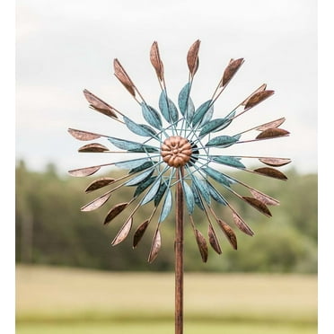 OS Home and Office Model 622253 Copper Pinwheel Wind Spinner - Walmart.com