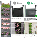 Hanging Grow bags Garden Grow Bag with 7 Pockets,Waterproof Wall ...
