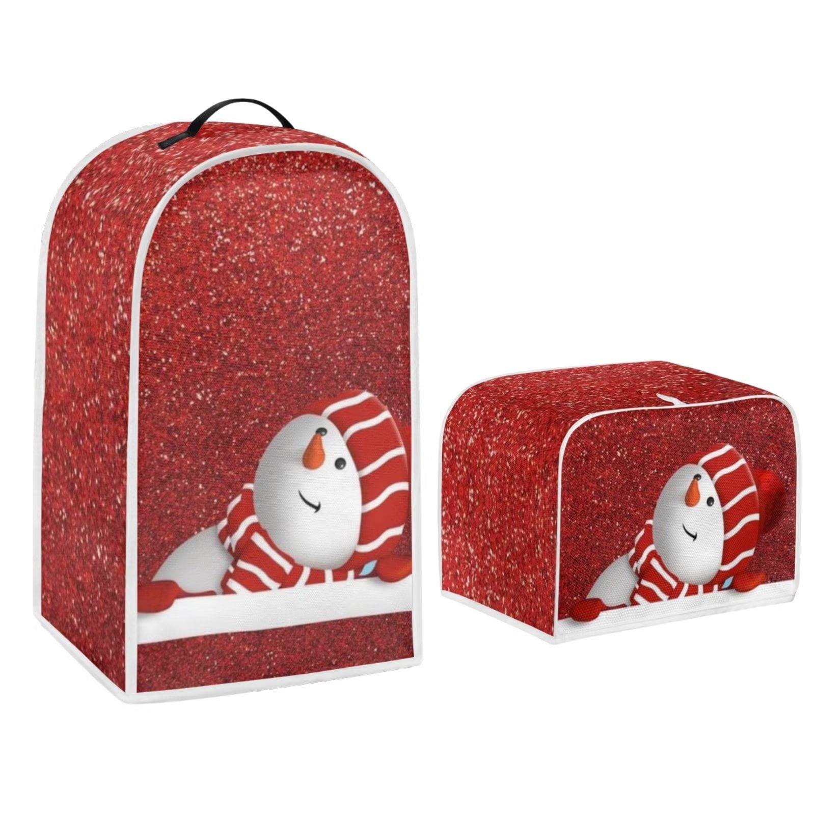 Renewold Red Christmas Blender Cover and Toaster Cover 2 Slice Snowman ...