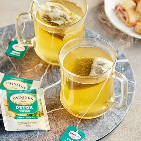 Twinings Detox Adaptogens, Grapefruit & Basil Green Tea Bags - 18/Box ...