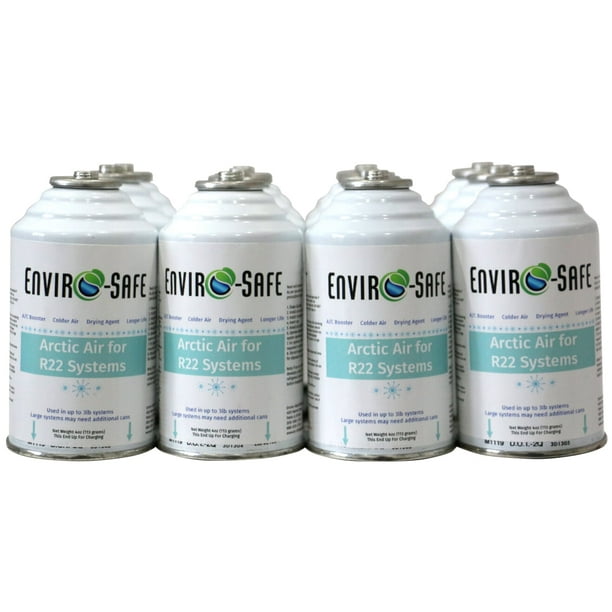 Envirosafe Arctic Air for R22, R-22, R22a systems, case of 12 cans ...