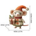 Cute Handmade Felt Mouse Ornament, Adorable Needle-Felted Animal Decor ...