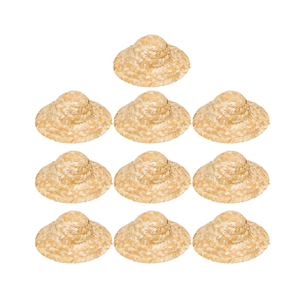 Click here for Generic 10pcs 18cm Handmade Mini Straw Hat Creativ... prices