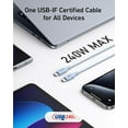 Anker USB C Cable, 240W Bio-Braided Type C Fast Charge Cord, 6FT, Ice ...
