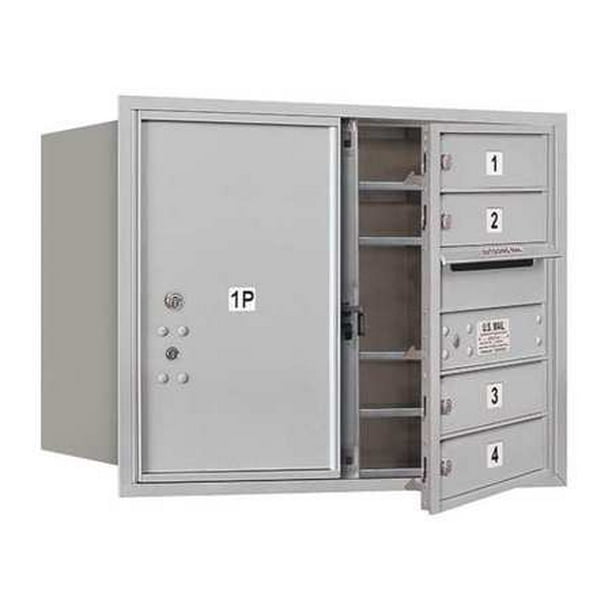 SALSBURY INDUSTRIES 3706D-04AFP Horiz Mailbox,MB1,5Dr,Alum,FL,23-1/2in ...