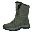 AUDeals Women Fur Lined Snow Boots, Waterproof Mid Calf Booties, Deep ...