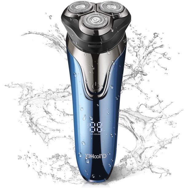 Electric Shaver 2 Speed Modes % Waterproof IPX7 Wet & Dry Rotary Shaver ...