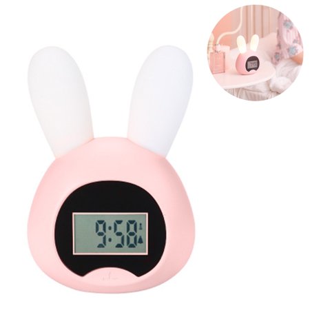 Children's light alarm clock Cute, rabbit alarm Clock USB LED Wake Up ...