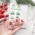 3-Piece Christmas Tree Polymer Clay Mold Set for DIY Earring Crafting ...