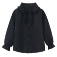 BFHHYA Girls Button Down Blouses Long Sleeve School Uniform Kids Lace ...