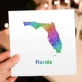 3drose, Florida State Map - Rainbow Sketch Design, 12 Greeting Cards ...