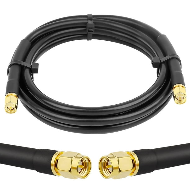 MOOKEERF SMA Male to SMA Male Cable 6ft KMR240 Coaxial Jumper Cable for ...