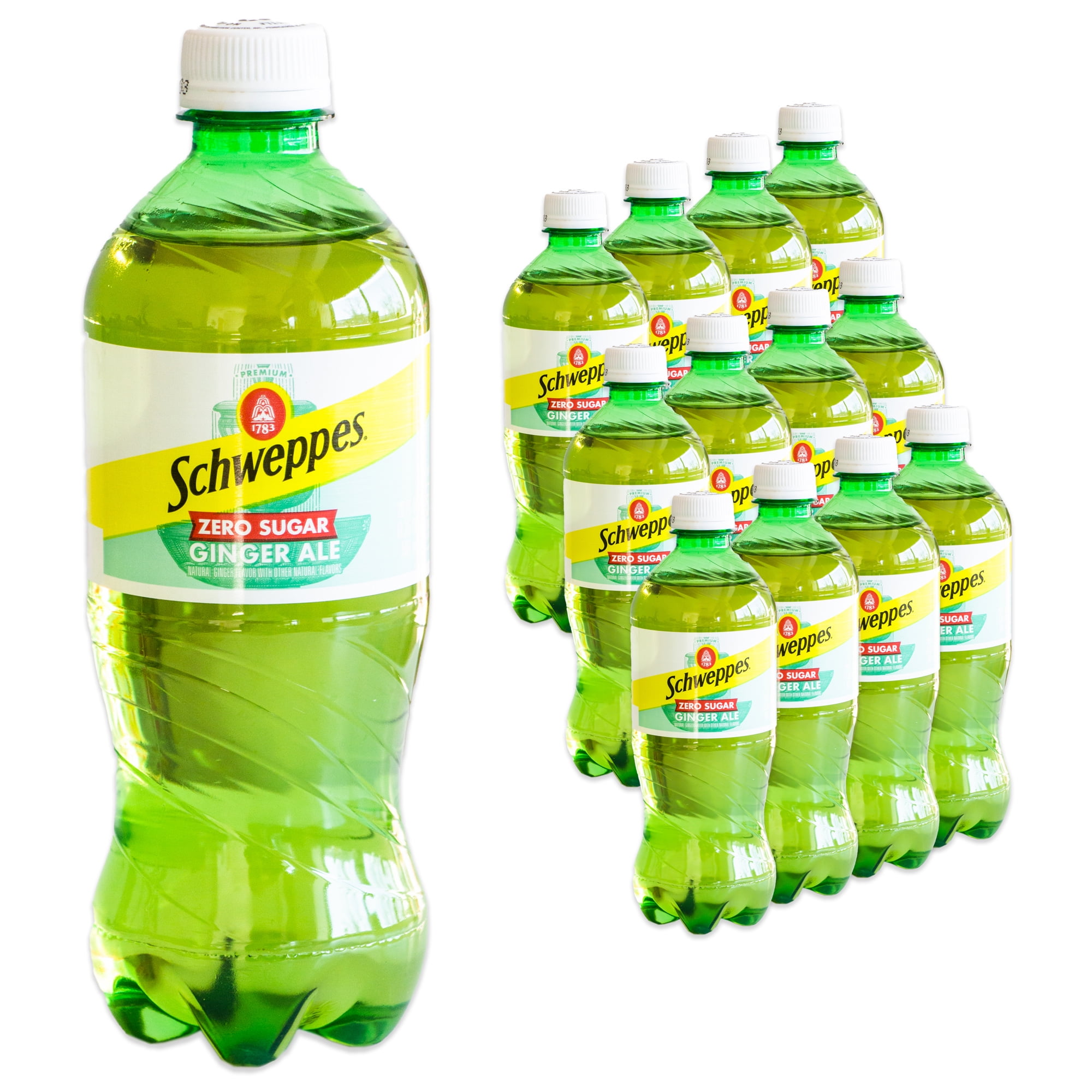 Schweppes Zero Sugar Ginger Ale - 12 Pack, 20oz Bottles - Refreshing ...