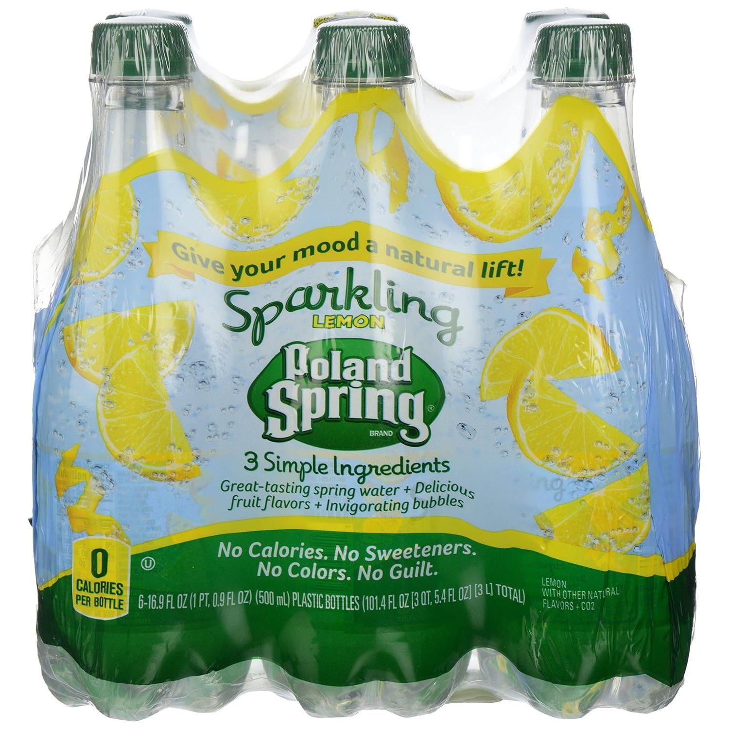 LDHF Brand Sparkling Natural Spring Water, Lemon 16.9-ounce plastic ...