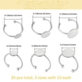 30Pcs 3 Styles Adjustable 304 Stainless Steel Finger Rings Components ...