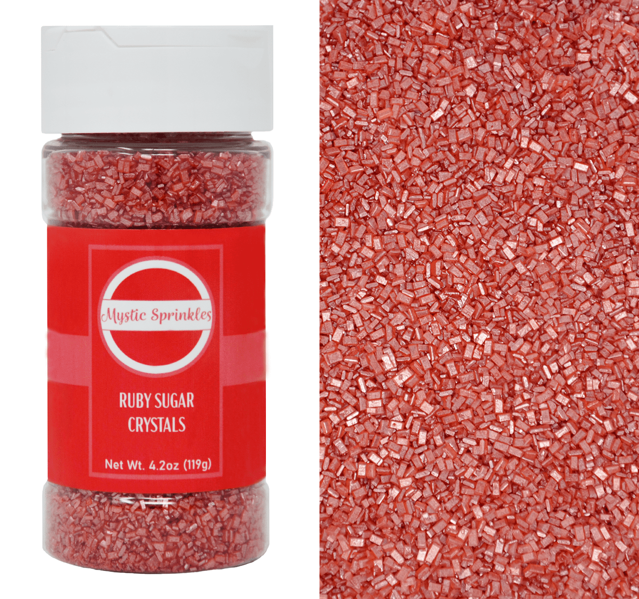 Mystic Sprinkles Ruby Red Sugar Crystals 4.2 oz. - Walmart.com