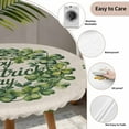 Happy St. Patrick's Day Round Fitted Tablecloth with Elastic Edge Green ...