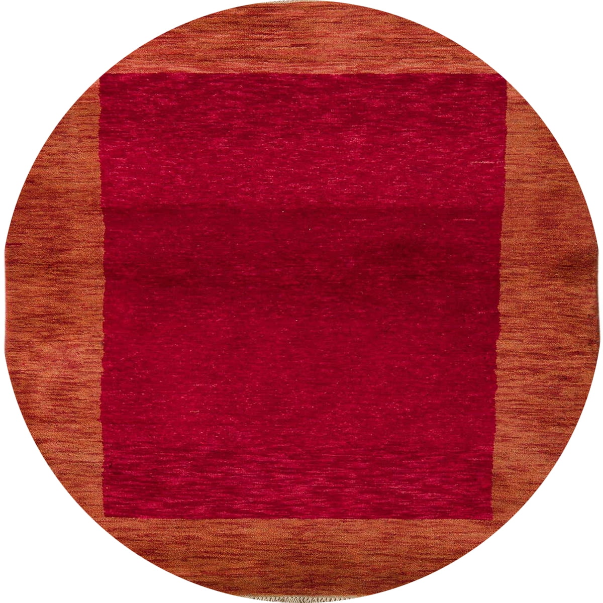 Ahgly Company Indoor Round Abstract Red Abstract Area Rugs, 4' Round ...