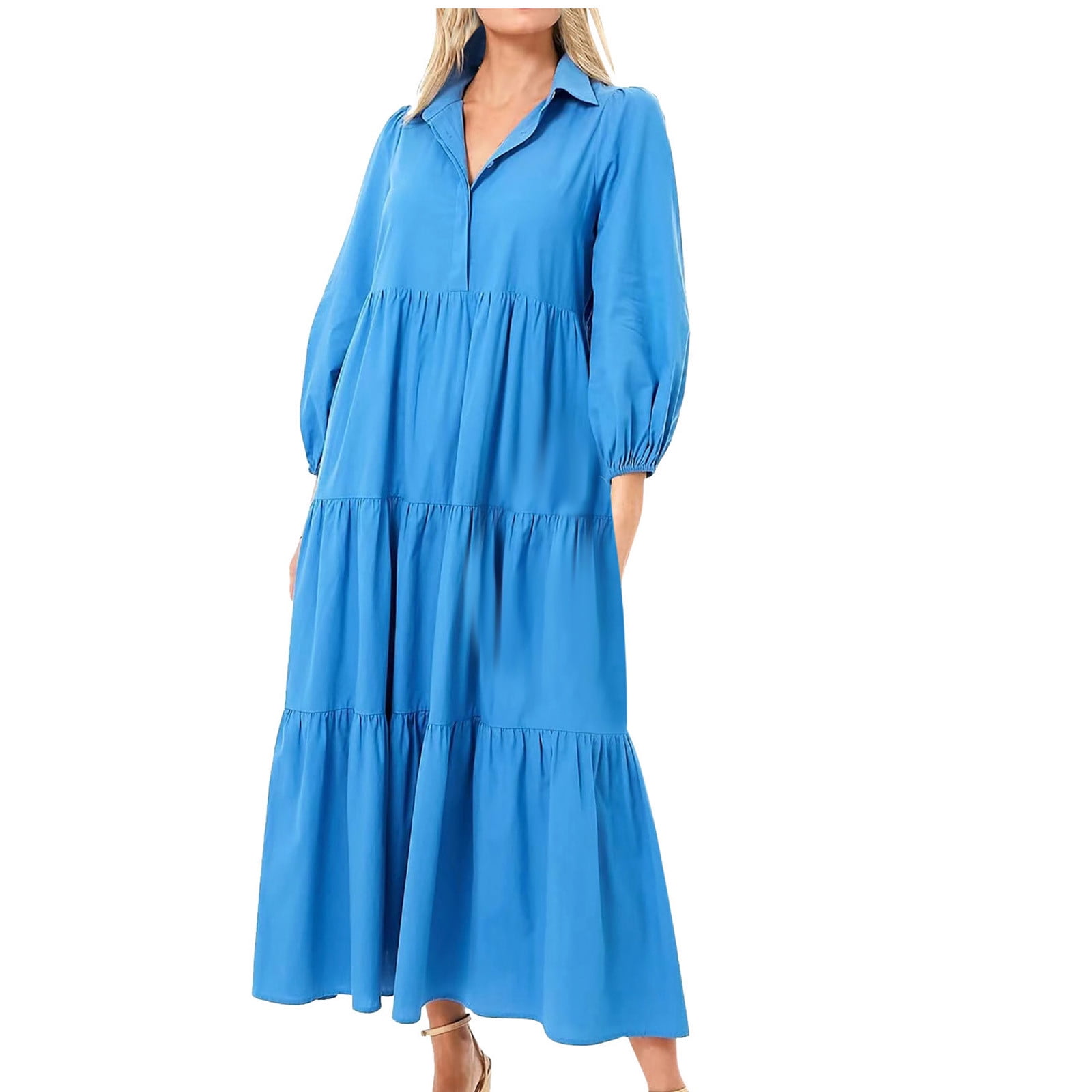 Click here for Cfhntfmh Flowy Dresses For Women Fashion Collared... prices