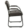 Deluxe Fabric Visitors Chair with Sled Base, Padded Arms and Heavy Duty ...
