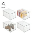 mDesign Stackable Plastic Closet Storage Organizer Containers with Pull ...